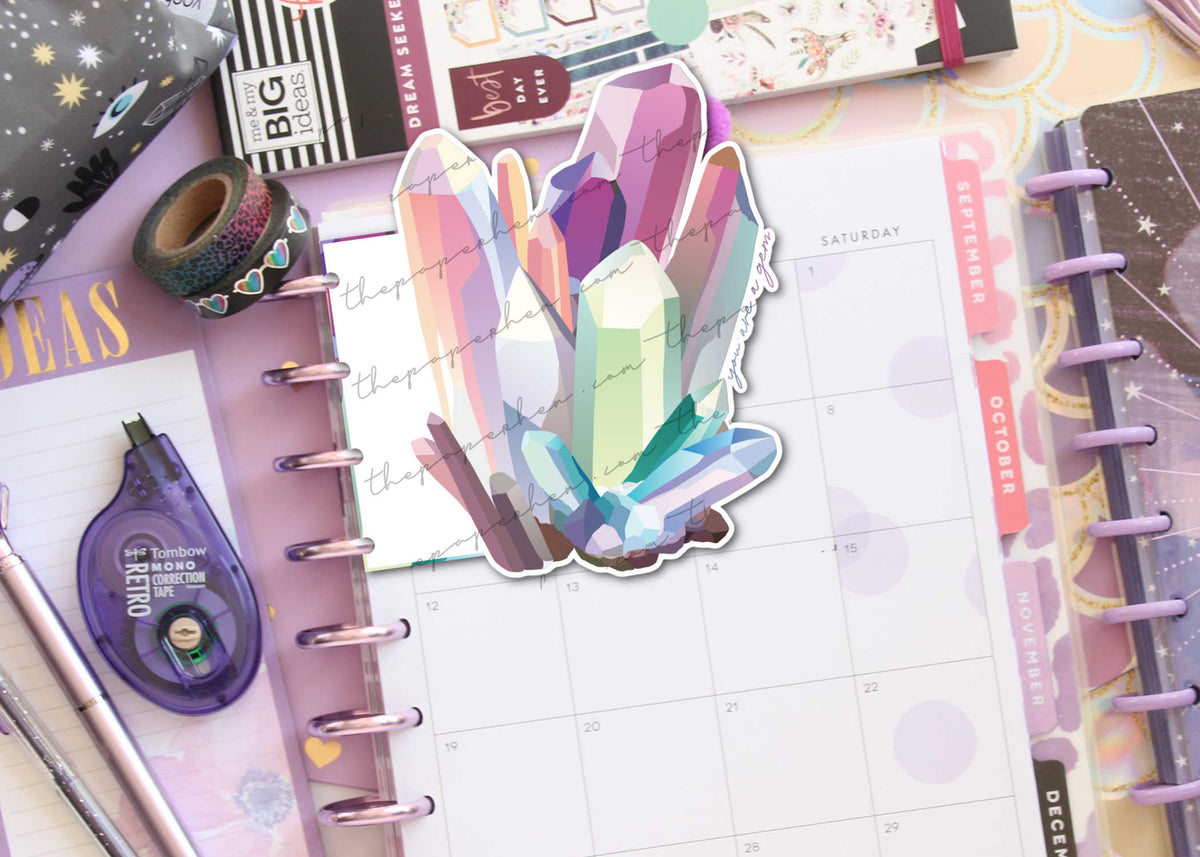 Geodes Gemstone Crystal Printable Planner Page Marker | Tab Divider ...