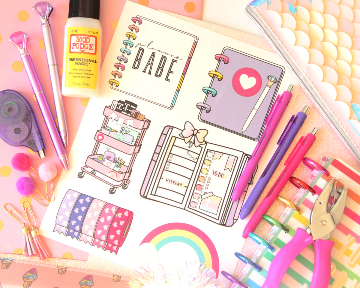 Planner Pin Printables for DIY Custom Lapel Planner Pins – The Paper Hen