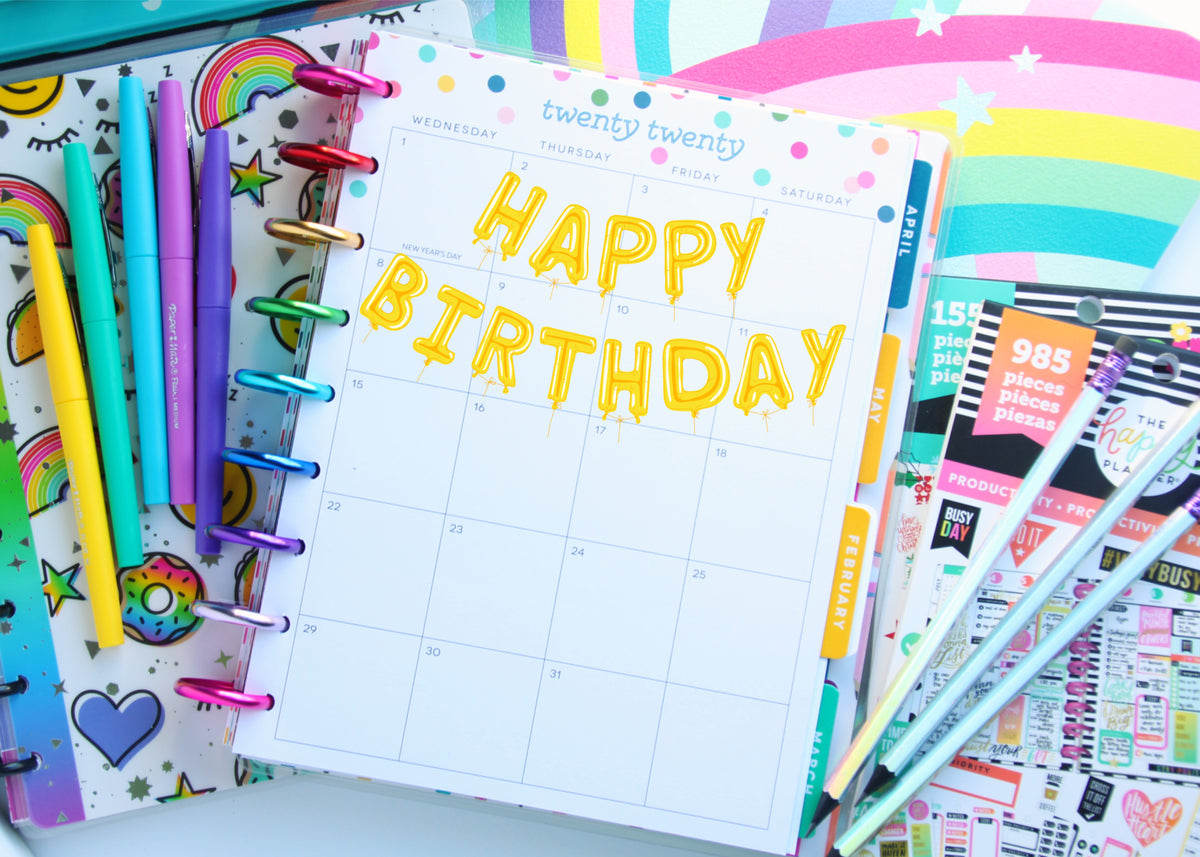 Foil Balloon Alphabet Printable Planner Stickers – The Paper Hen