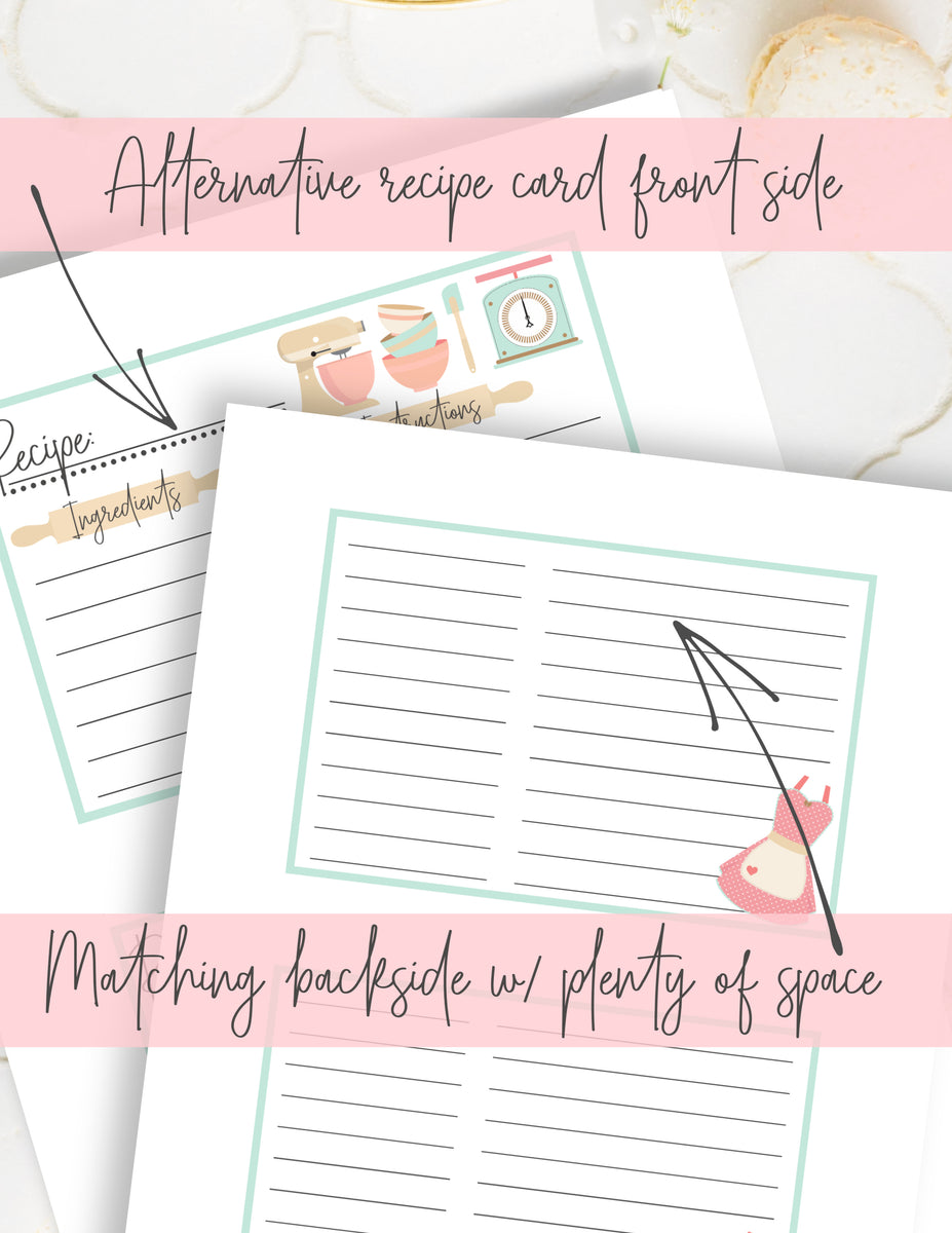 Pink Baking, Cooking Recipe Binder with Daily, Weekly & Monthly Meal P ...