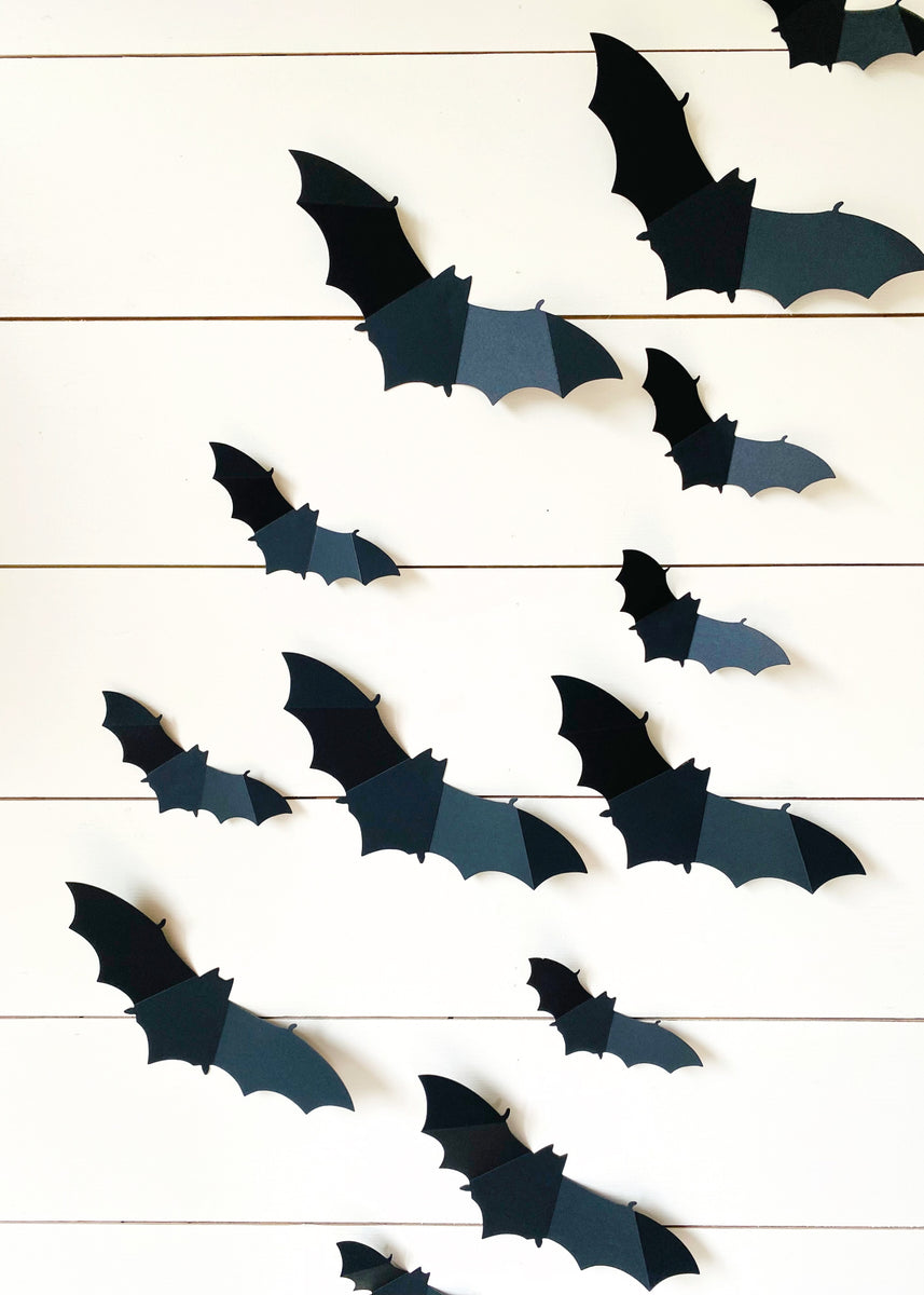 Halloween Bat Wall Printable Silhouettes Wall Art – The Paper Hen