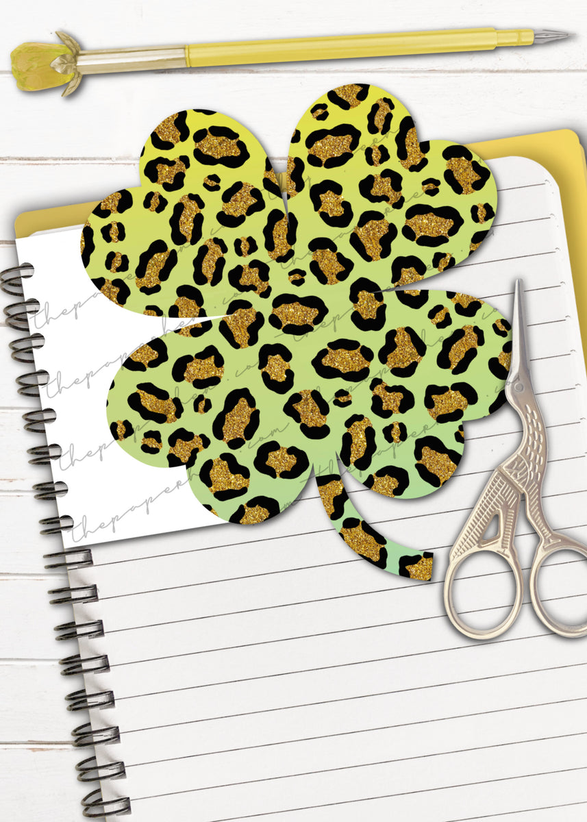 St. Patricks Day Lucky Clover Printable Planner Tab Divider Die Cut Pa ...