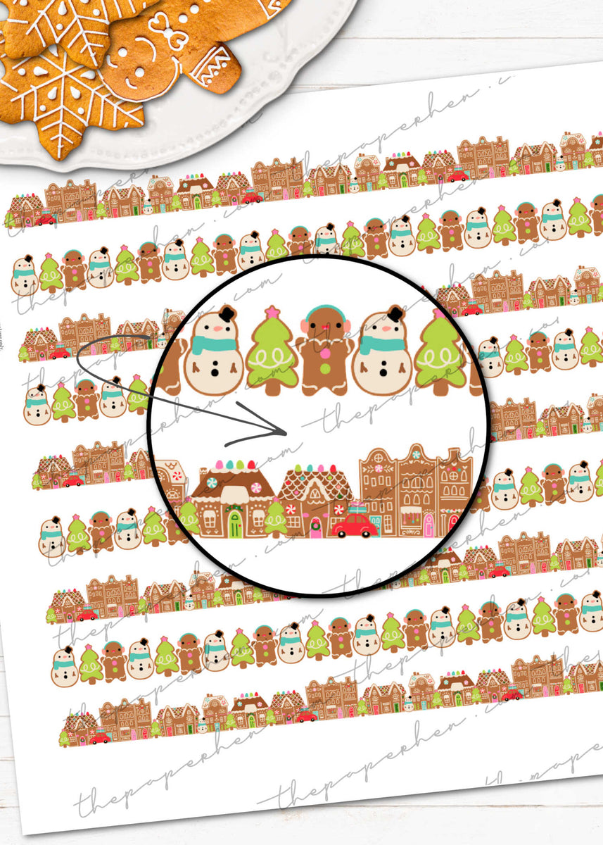 Printable Washi Tape for Christmas Holiday Gingerbread – The Paper Hen