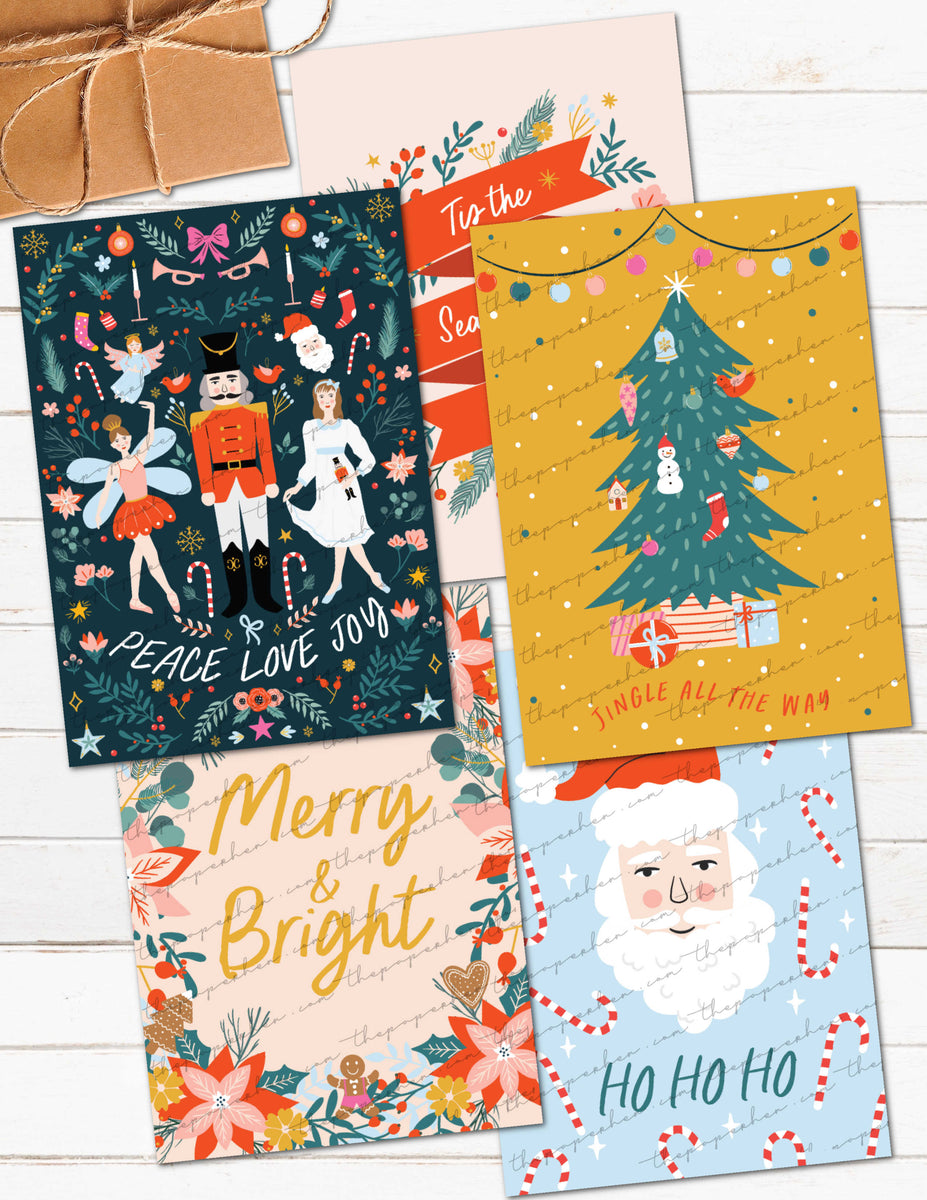 Printable Christmas Holiday Pocket Cards for Planners – The Paper Hen