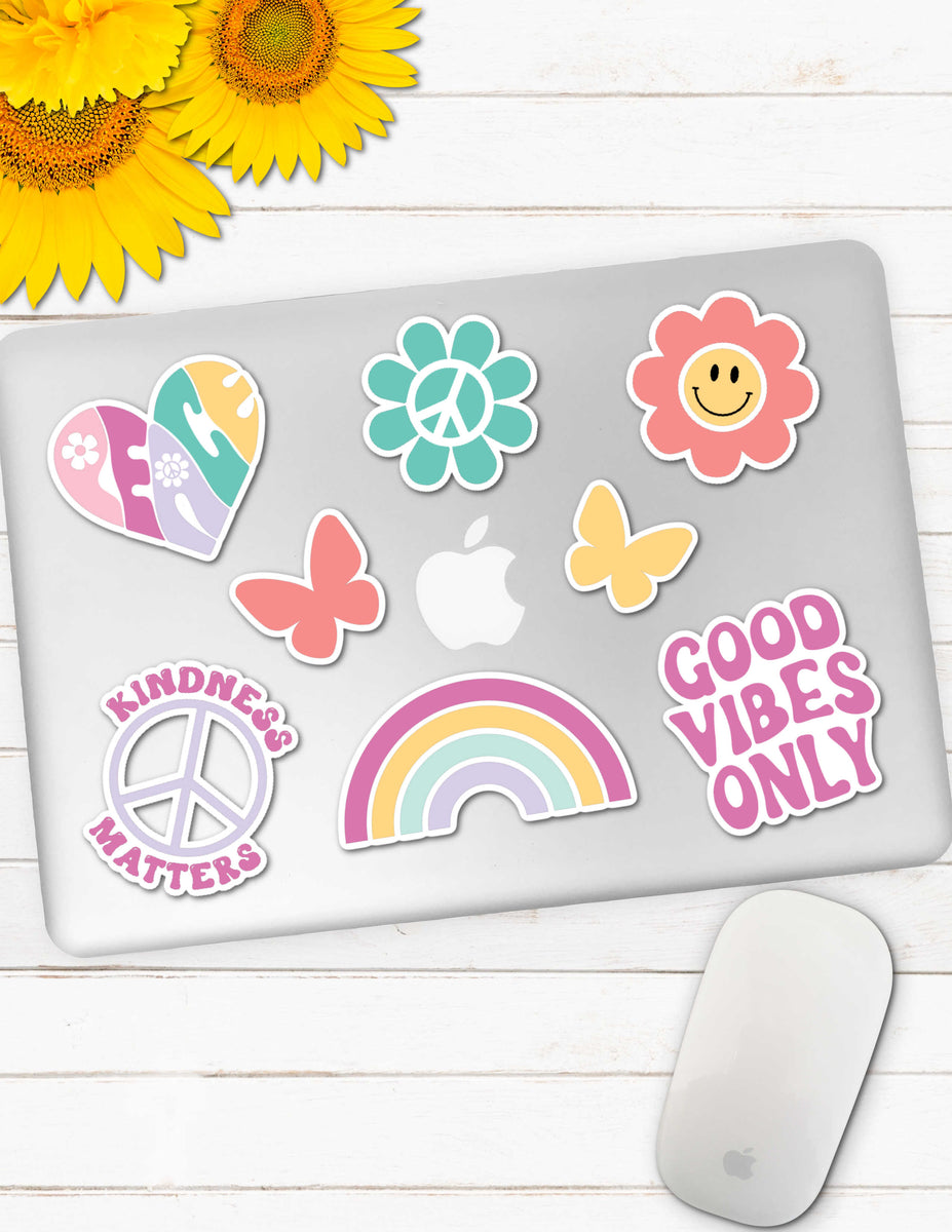 Retro 70's Printable Stickers Decals Die Cuts (Large Stickers) For Lap ...
