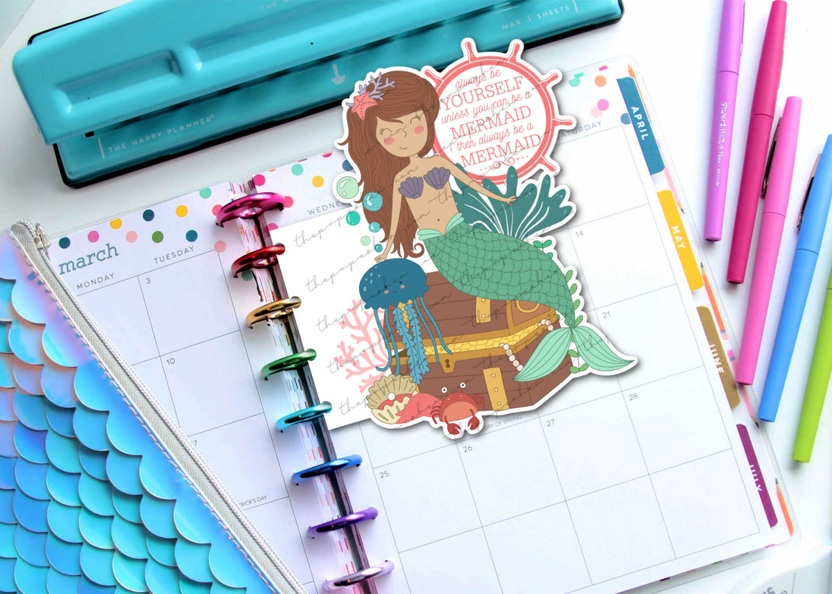 Mermaid Planner Tab Die Cut Page Marker – The Paper Hen