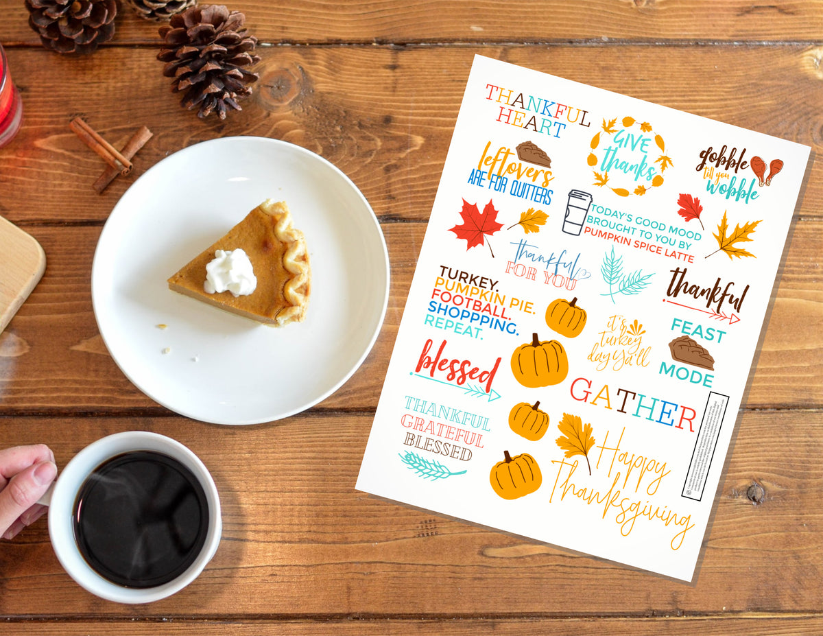 Thanksgiving Quotes Planner Stickers for Planner Decorating – The Paper Hen