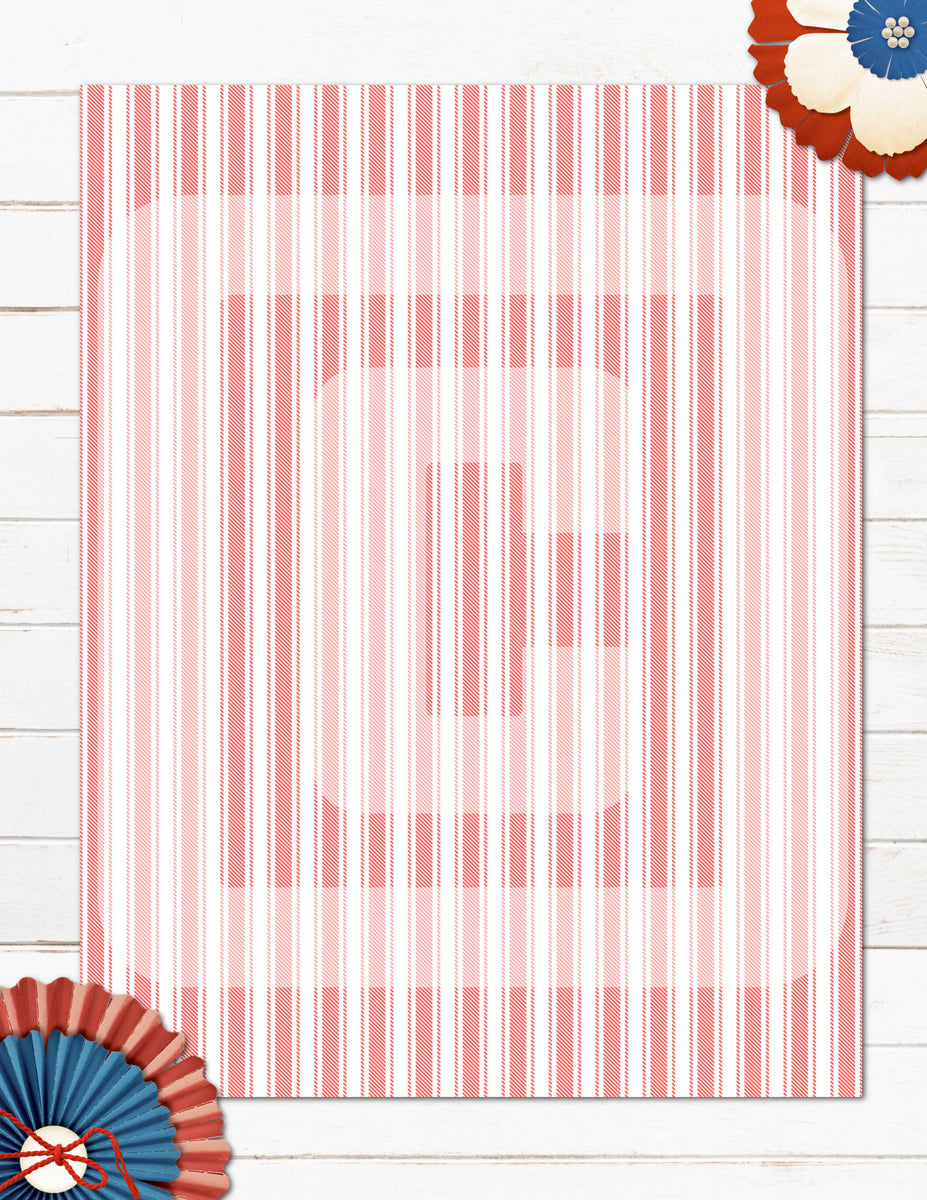 Printable Digital Paper Patriotic 4th of July Red, White & Blue – The ...