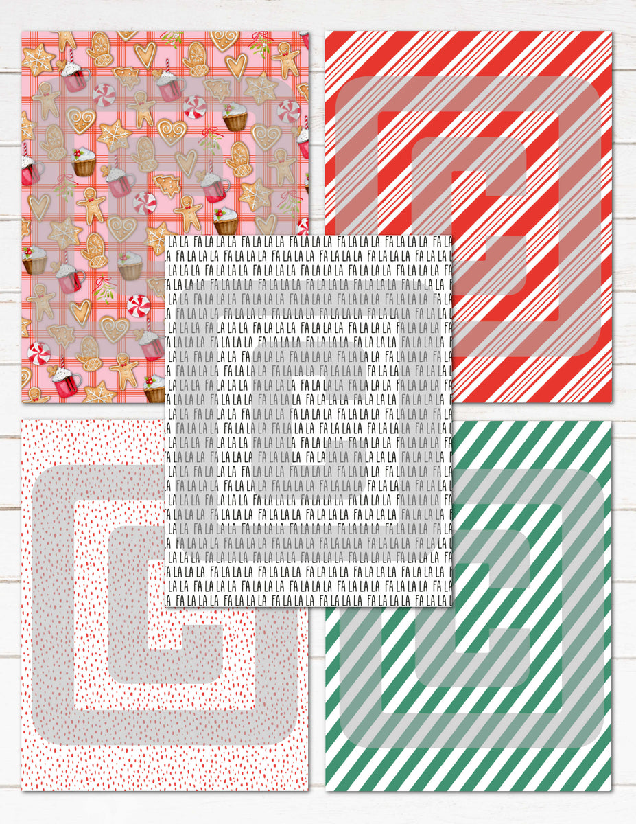 Printable Christmas Digital Papers Pack- 9 Sheets – The Paper Hen
