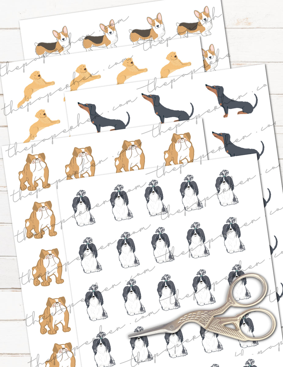 Custom Breed Dog Care Printable Stickers Kit – The Paper Hen