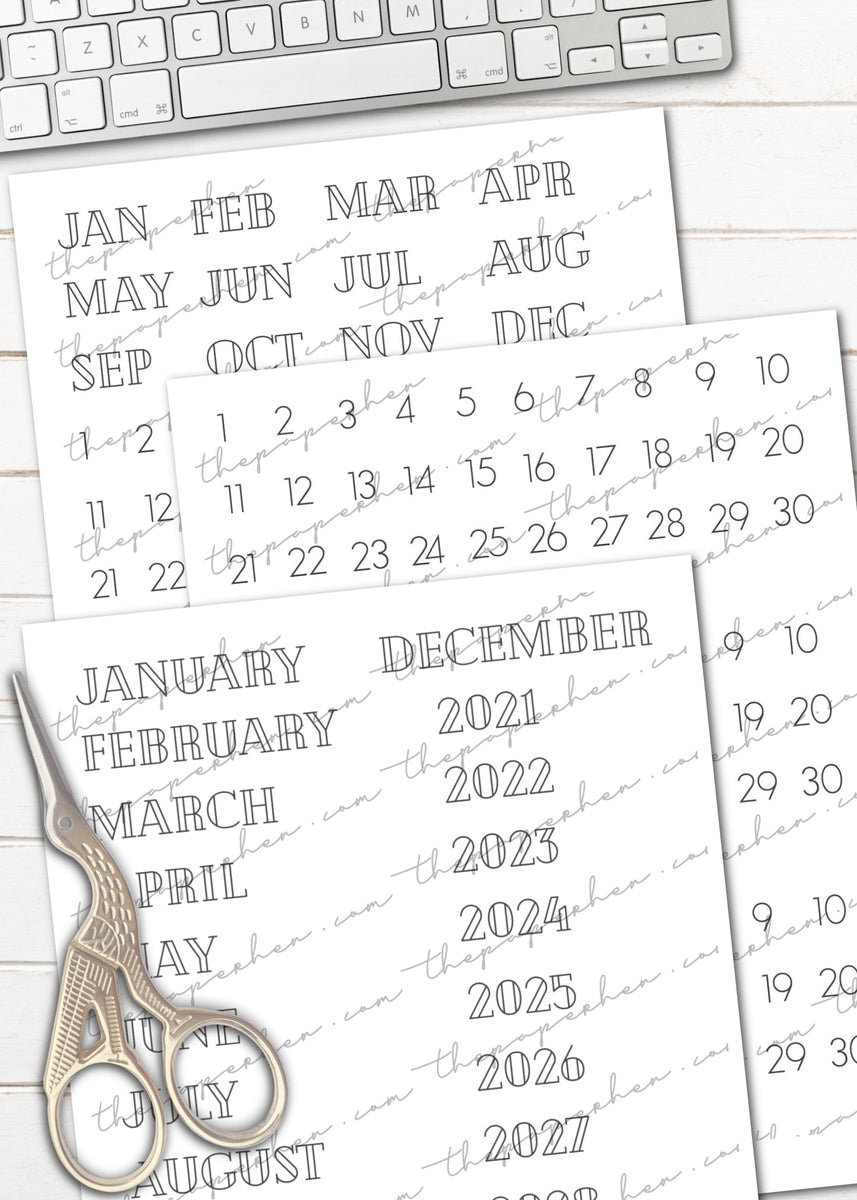 Printable HP Classic Sized Refill Pages Vertical Layout – The Paper Hen