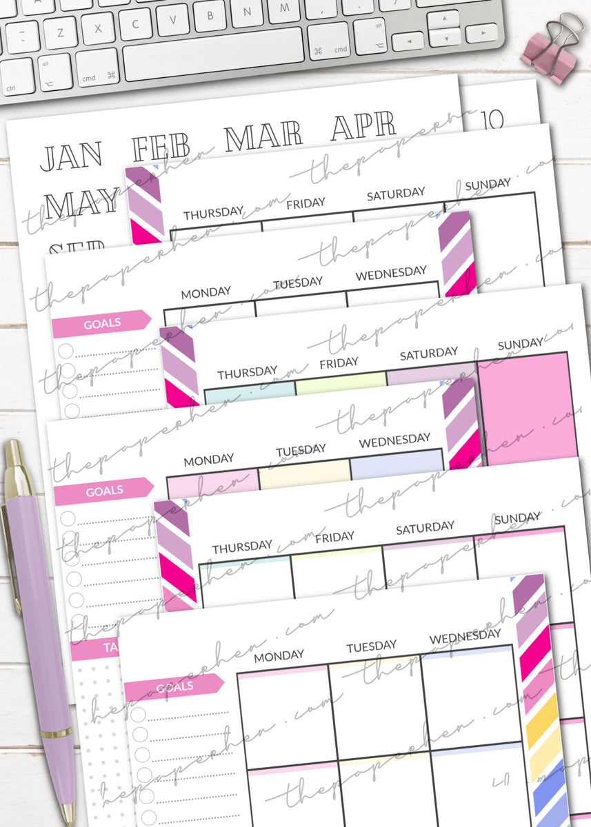 Printable HP Classic Sized Refill Pages Vertical Layout – The Paper Hen